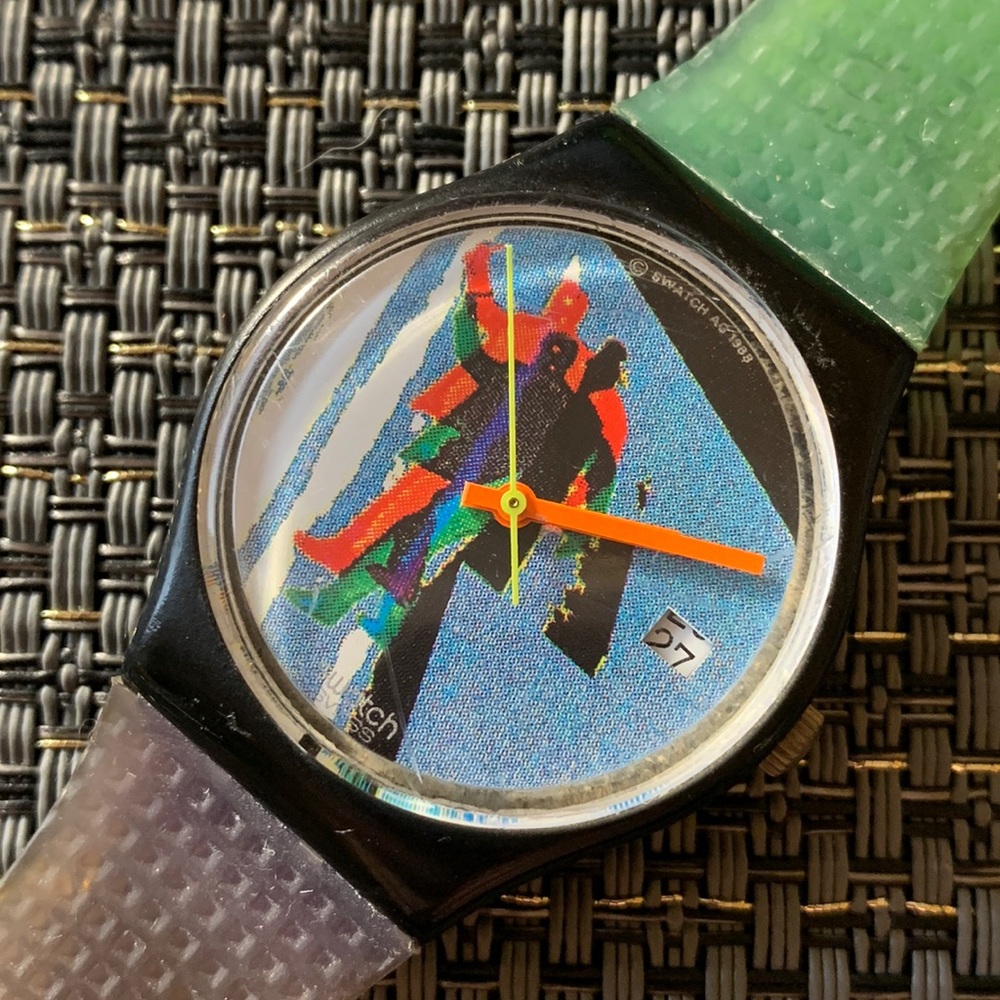 Swatch Watch- Gb410 - Taxi Stop - Gem